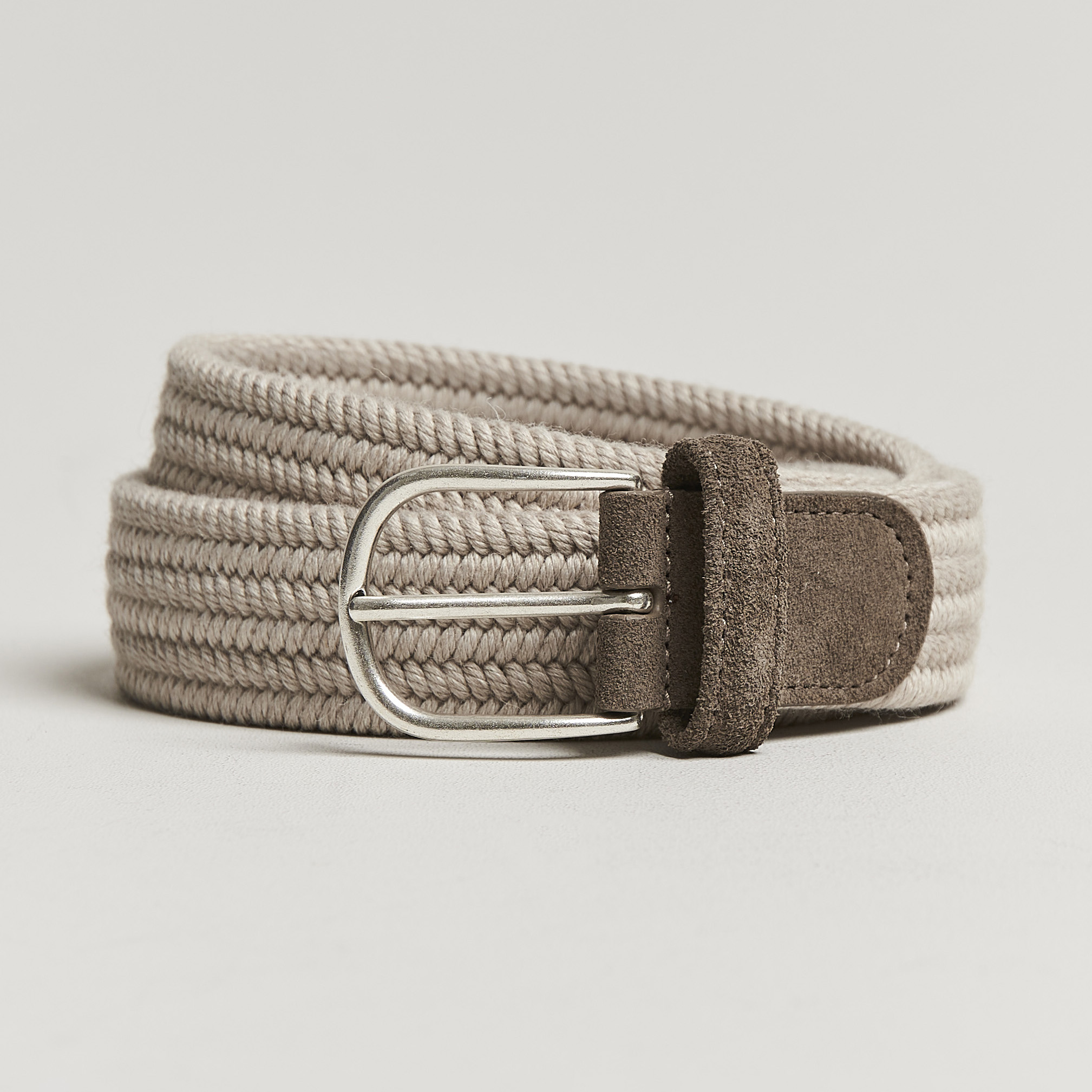 Anderson's Braided Wool Belt Beige bei Care of Carl