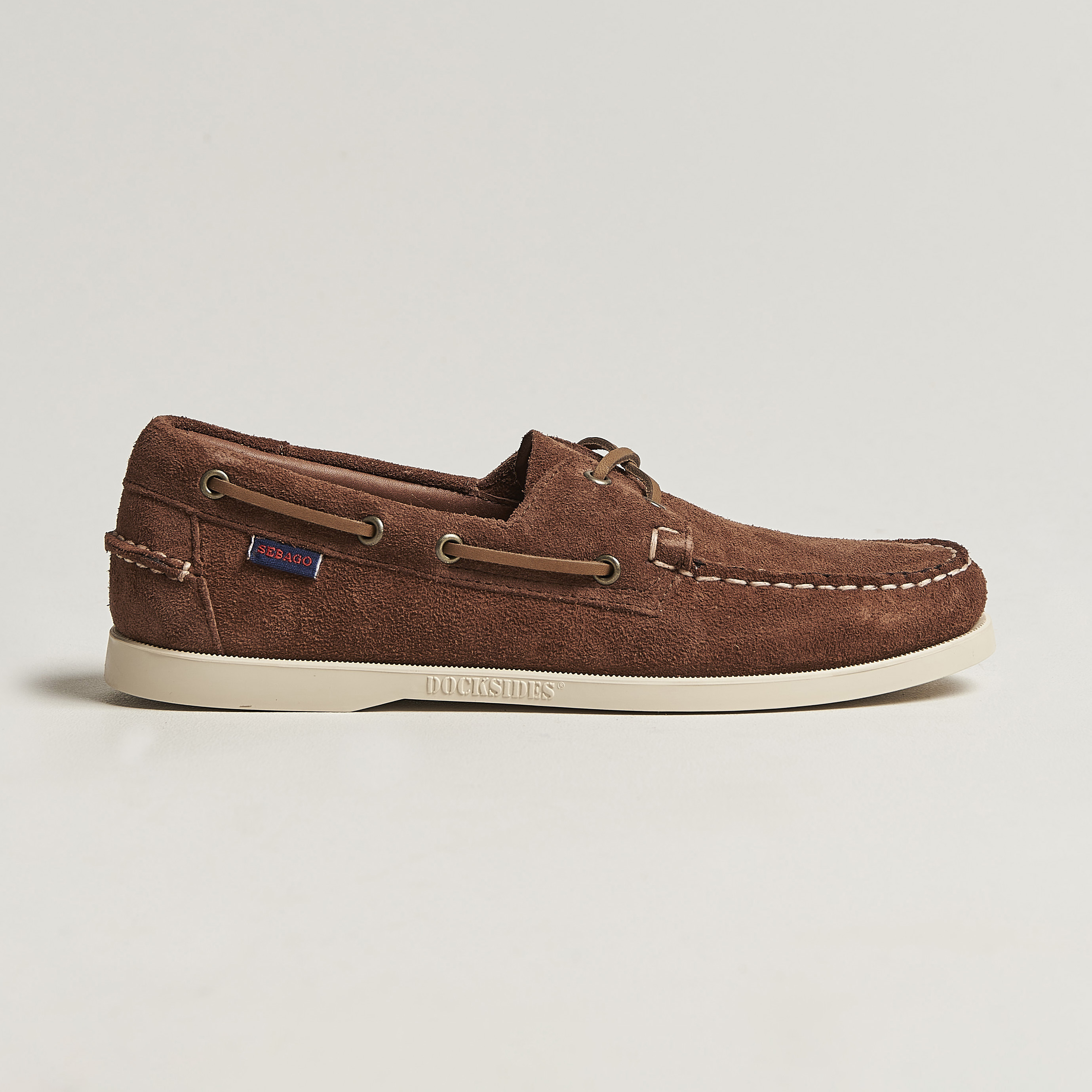 Sebago Docksides Suede Boat Shoe Dark Brown bei Care of Carl