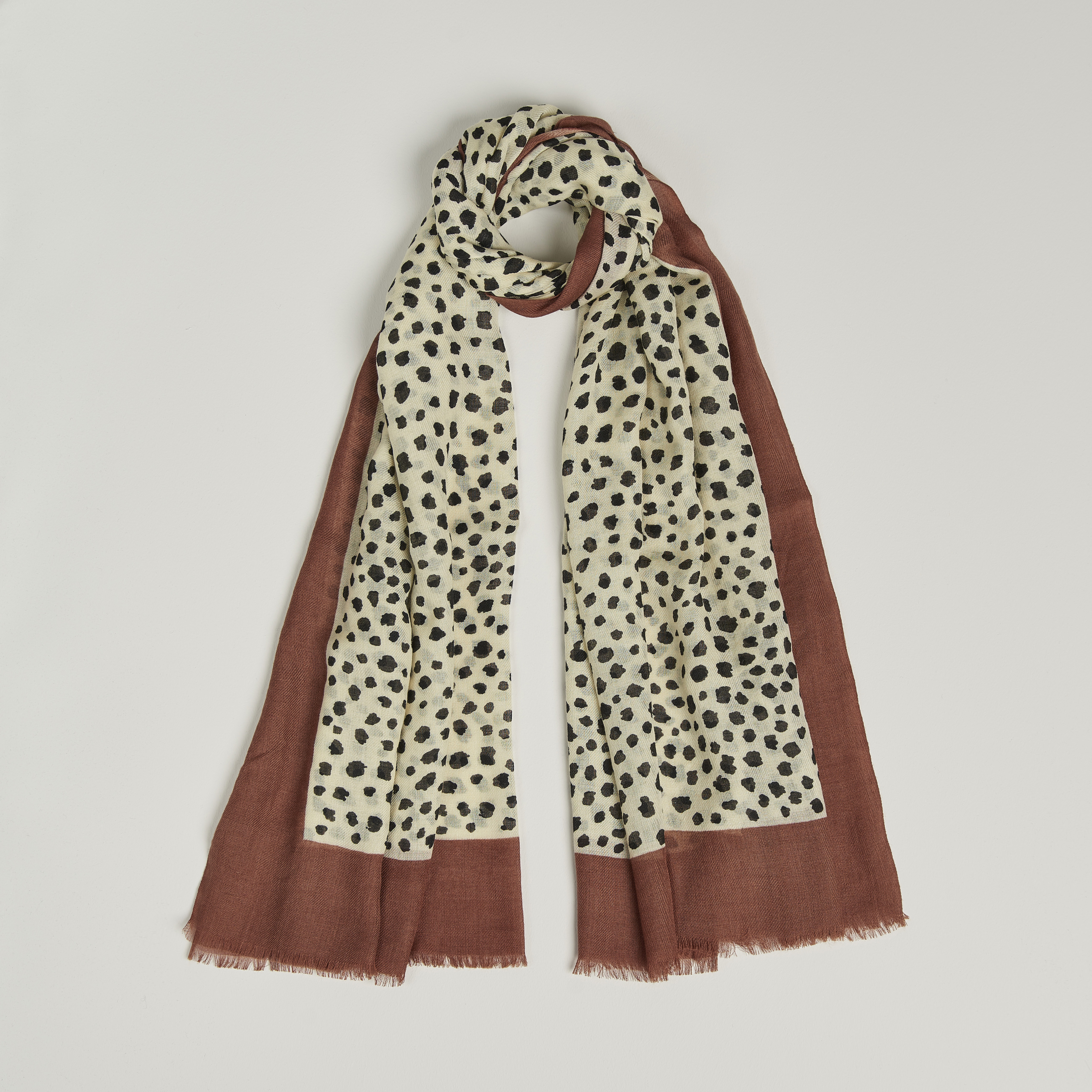 Altea Dot Print Wool Scarf Beige bei Care of Carl