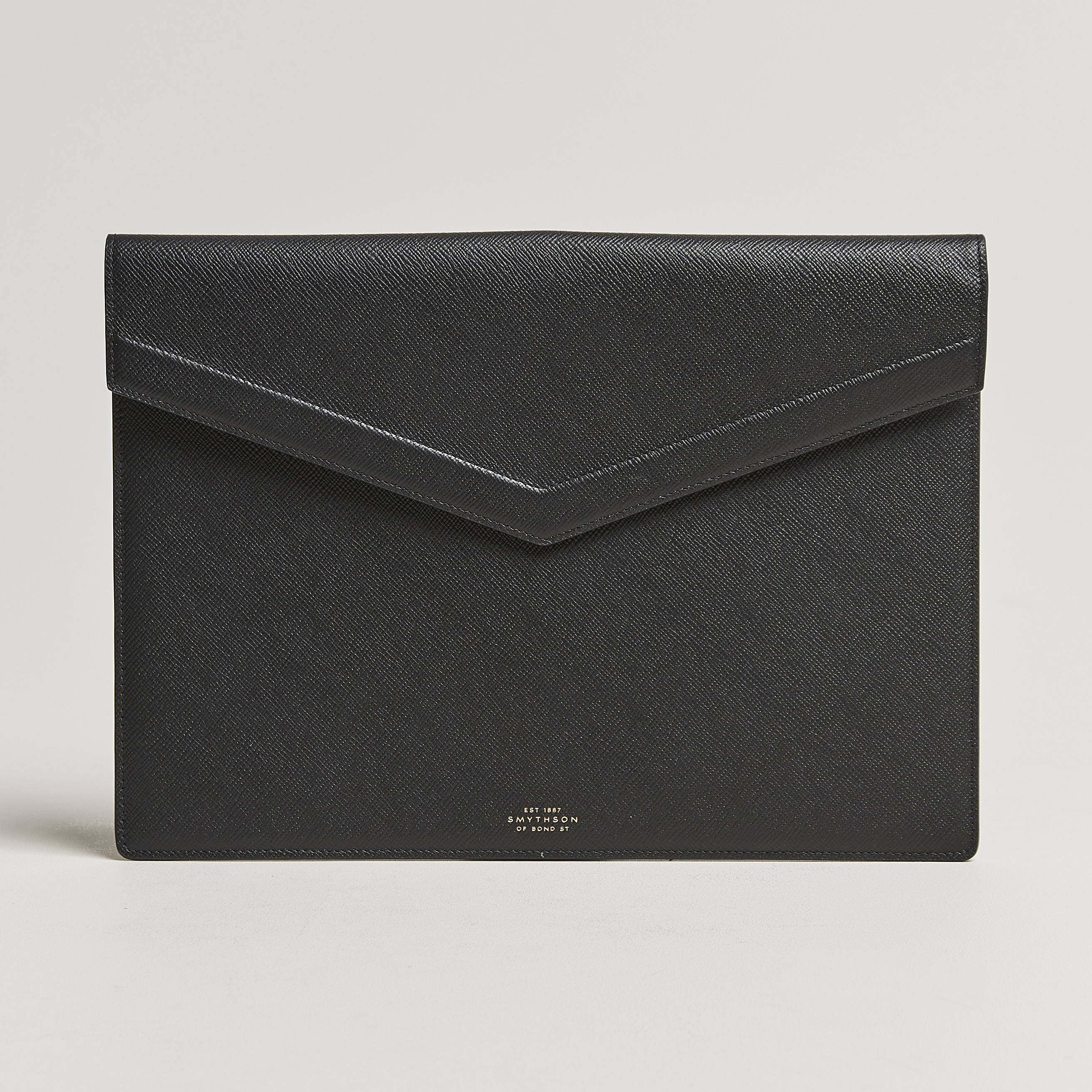 Smythson Panama Leather Large Envelope Portfolio Black bei Care of Carl