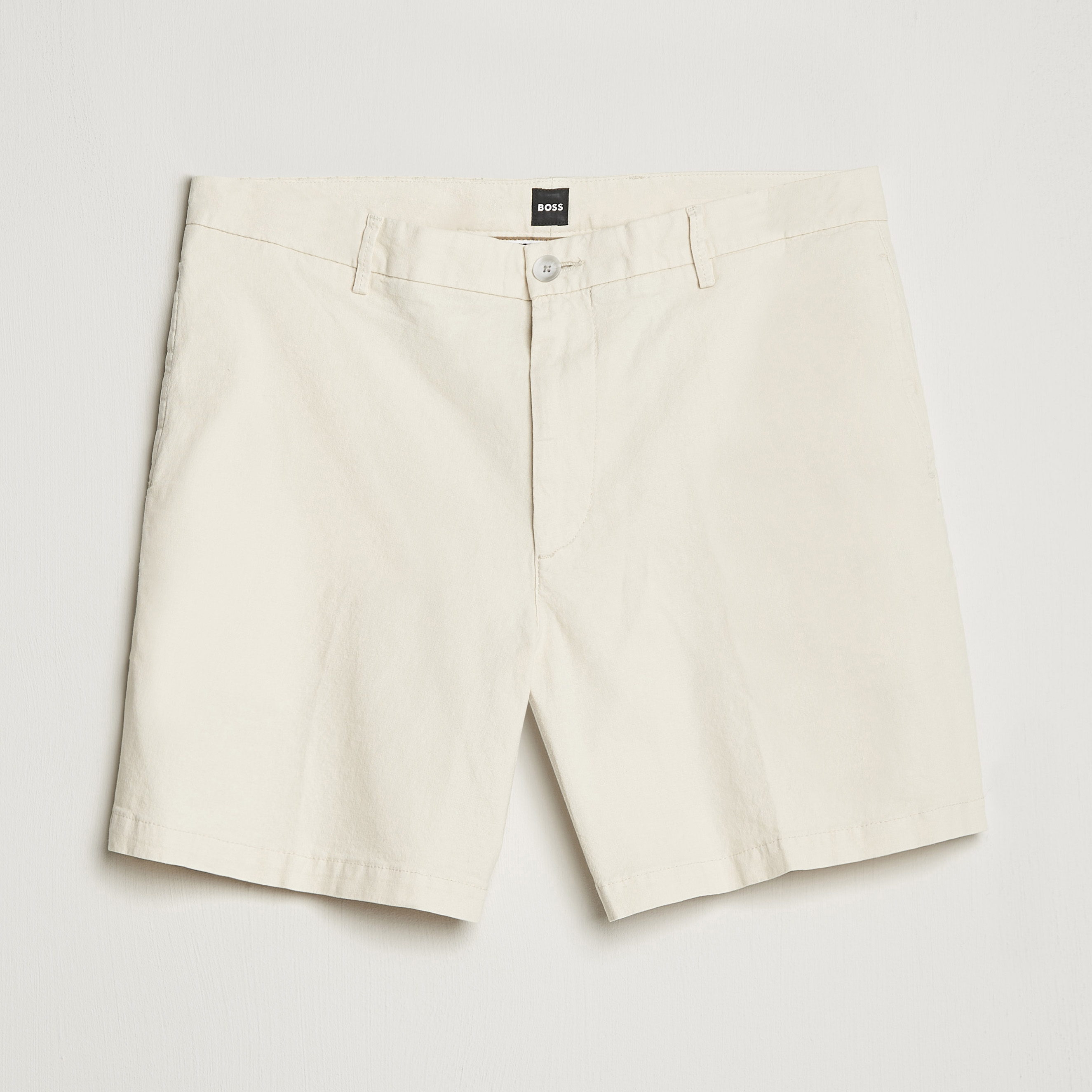 Karlos Cotton/Linen Shorts Open White bei Care of Carl