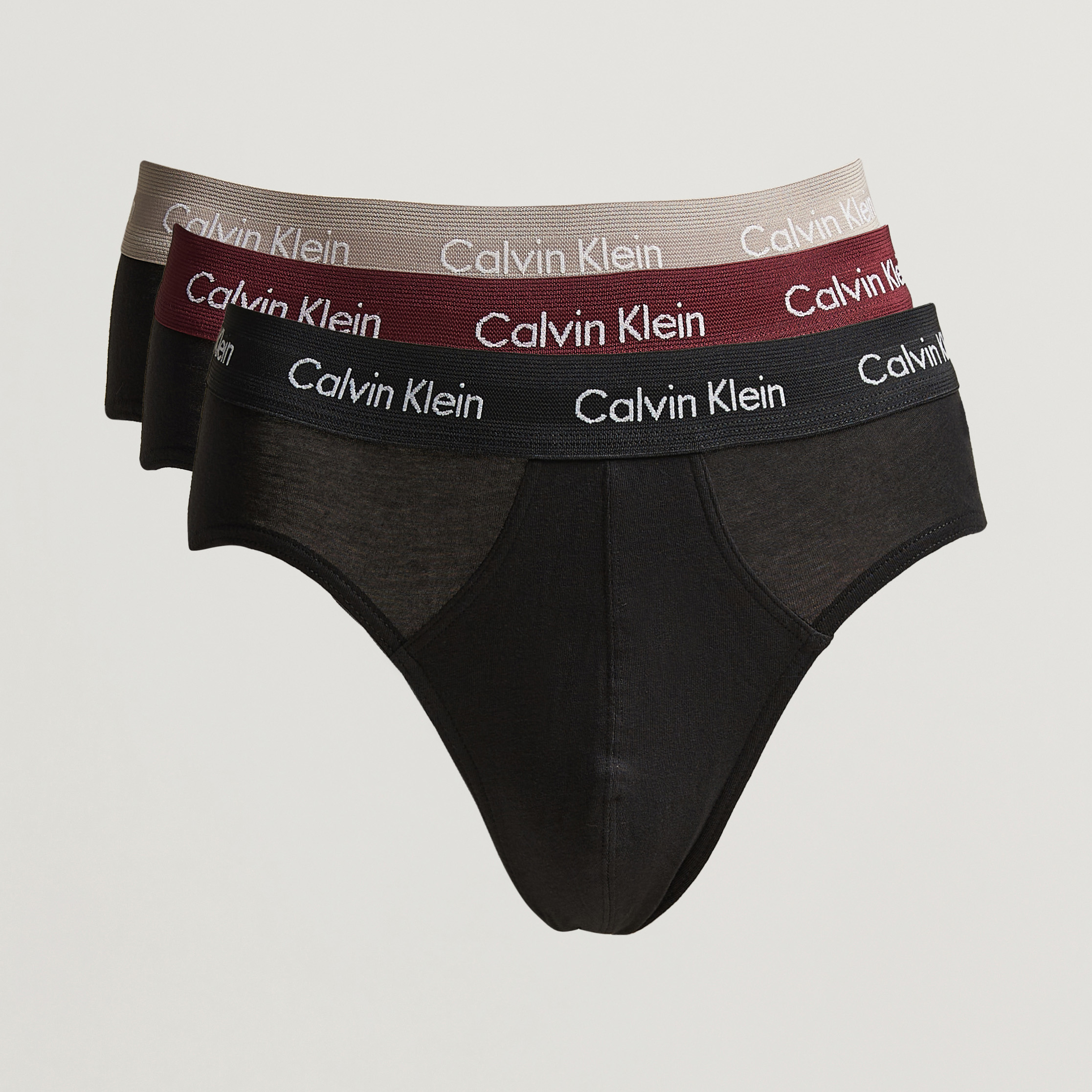 Calvin Klein Cotton Stretch Hip Breif 3-Pack Black/Port Red/Grey bei Care o