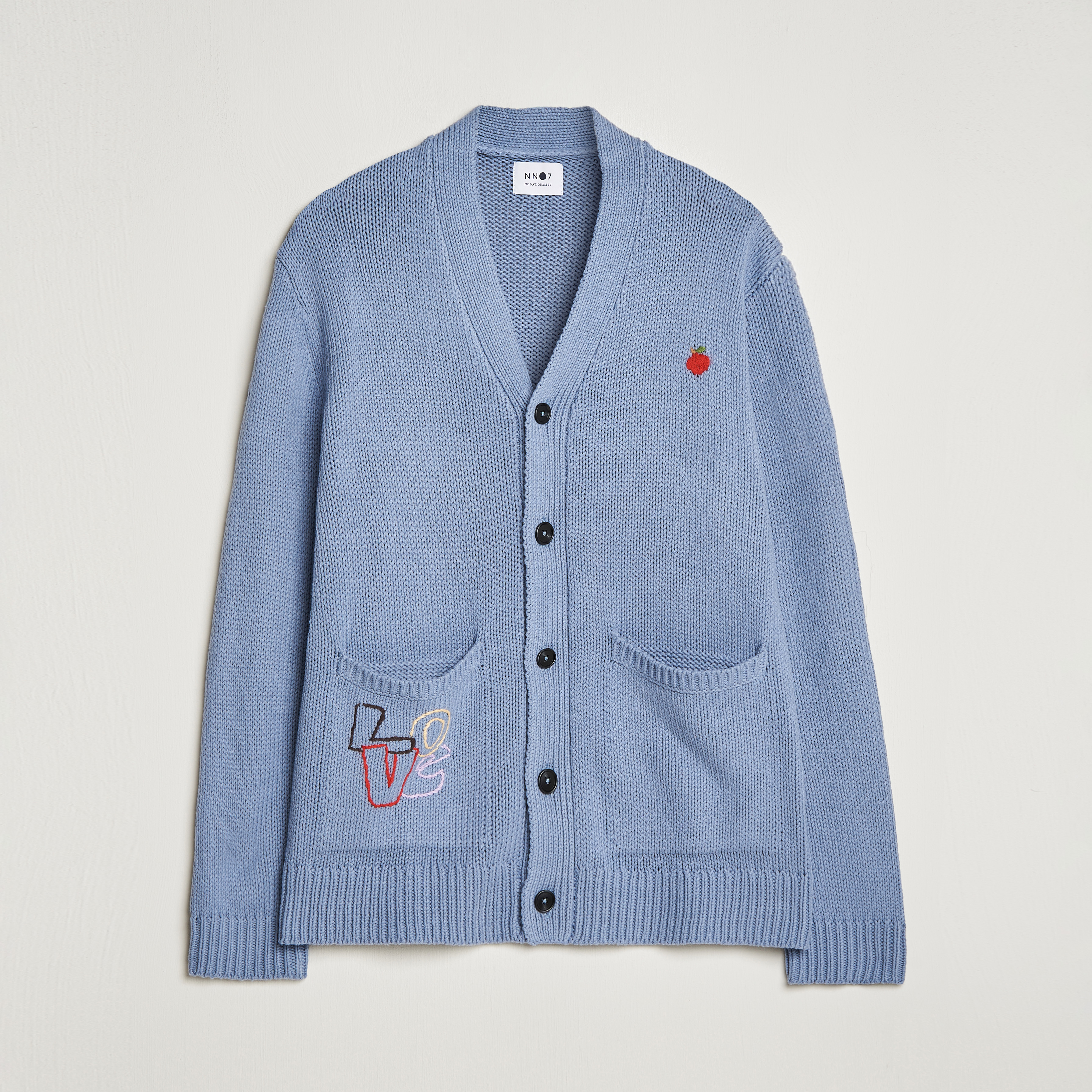 NN07 Milton Knitted Cardigan Ashley Blue Mel bei Care of Carl