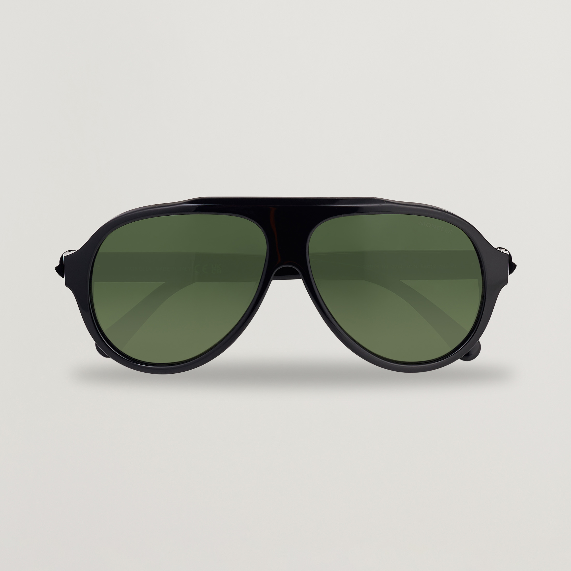 Moncler Lunettes Caribb Sunglasses Shiny Black/Green bei Care of Carl