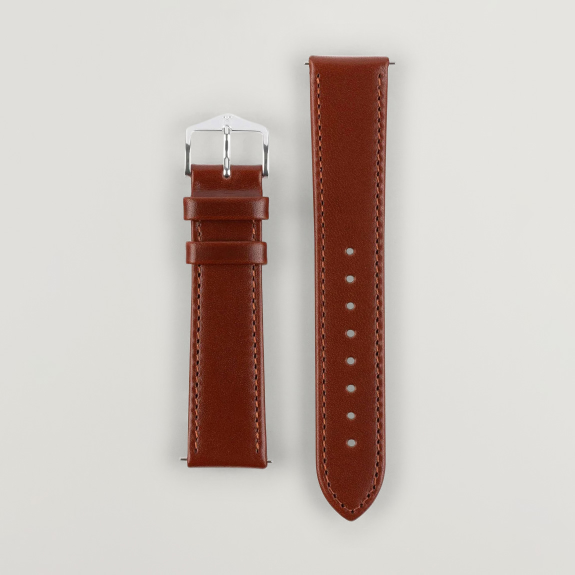 HIRSCH Osiris Calf Leather Watch Strap Mid Brown bei Care of Carl