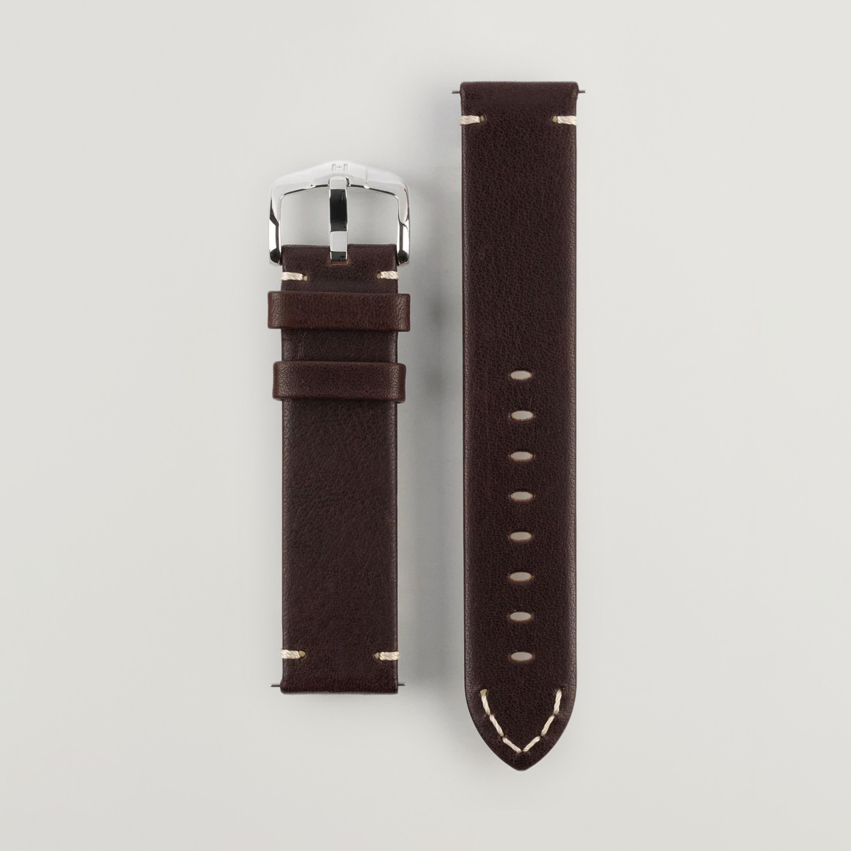 HIRSCH Ranger Retro Leather Watch Strap Brown bei Care of Carl
