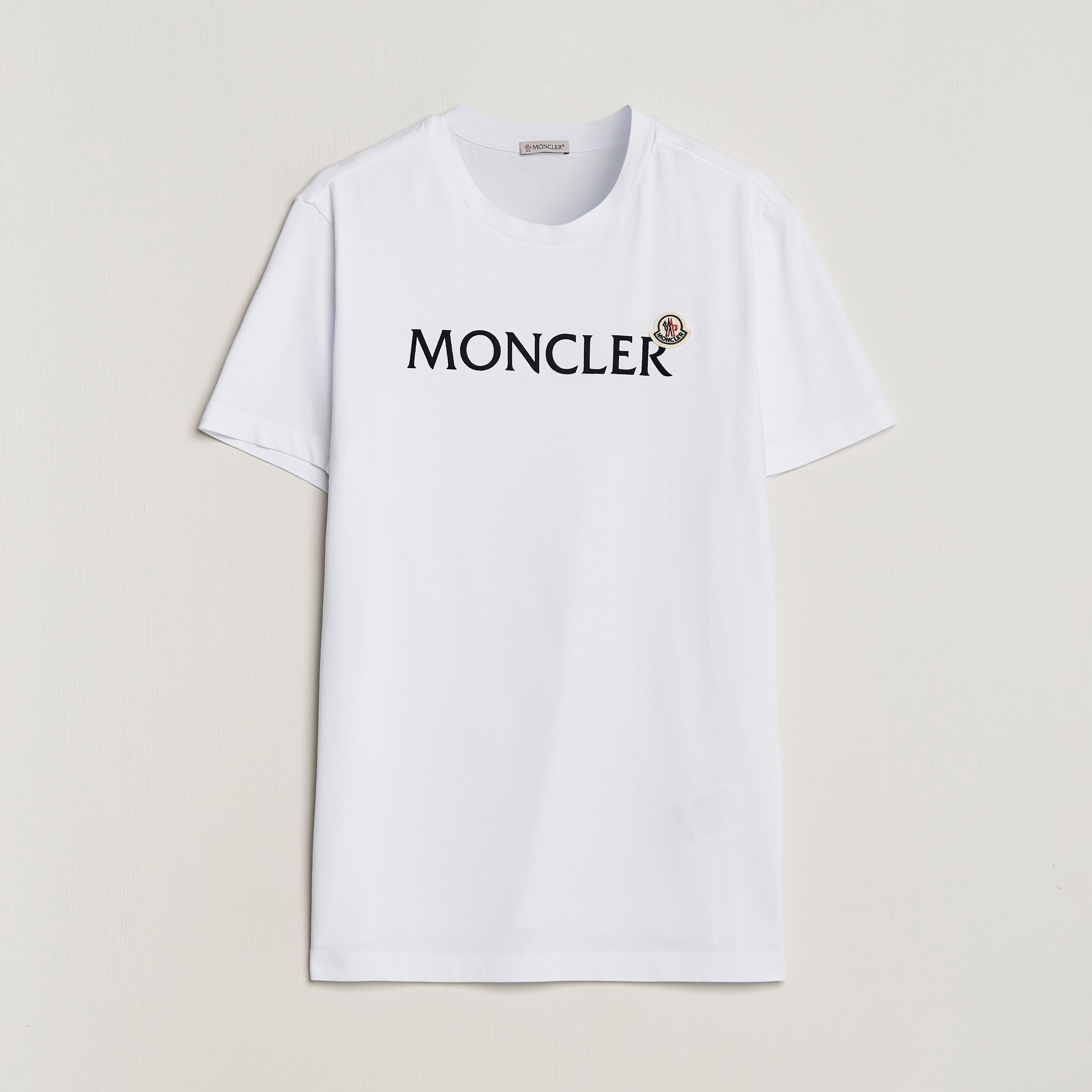 Moncler Lettering Logo T-Shirt White bei Care of Carl