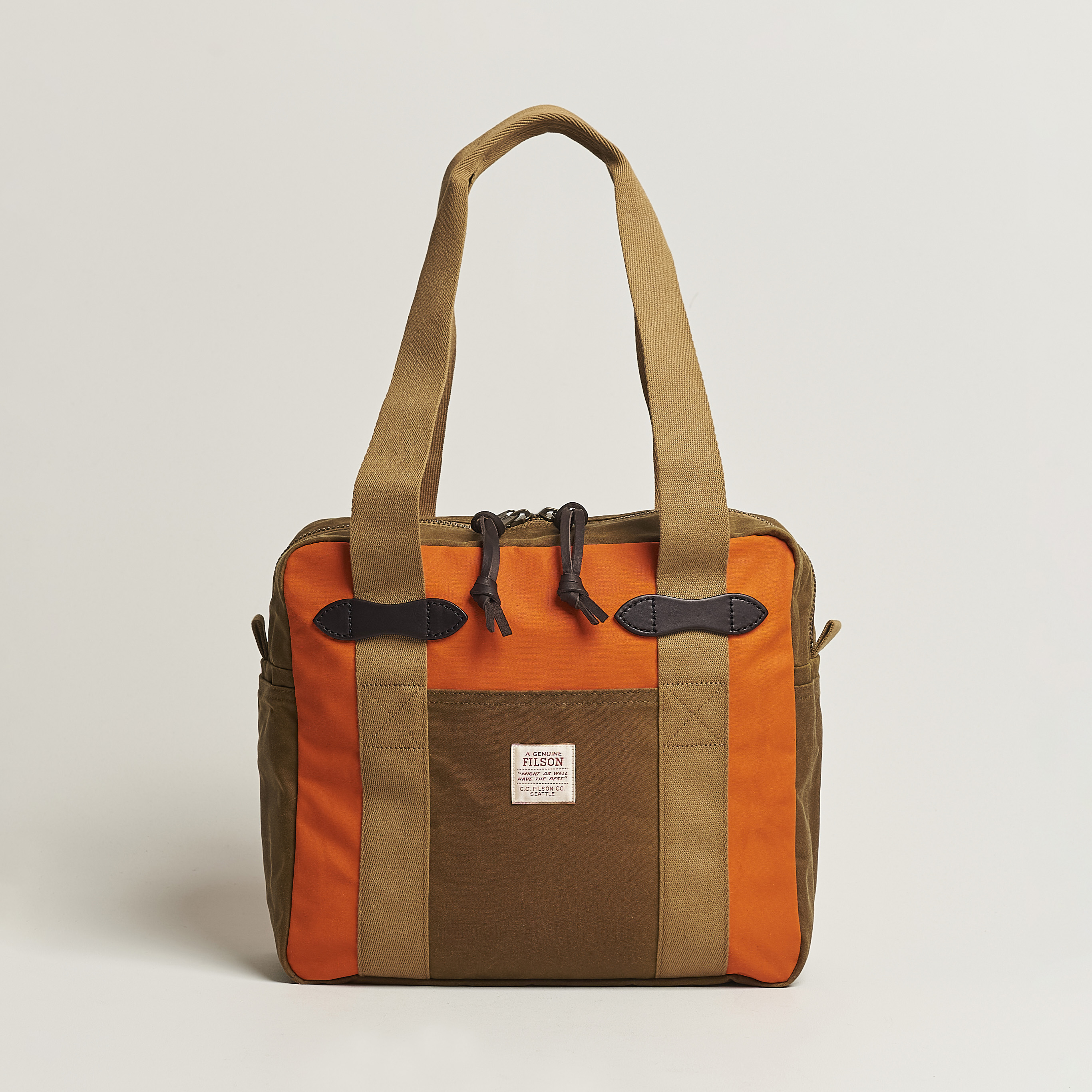 Filson Tin Cloth Tote Bag Dark Tan/Flame bei Care of Carl