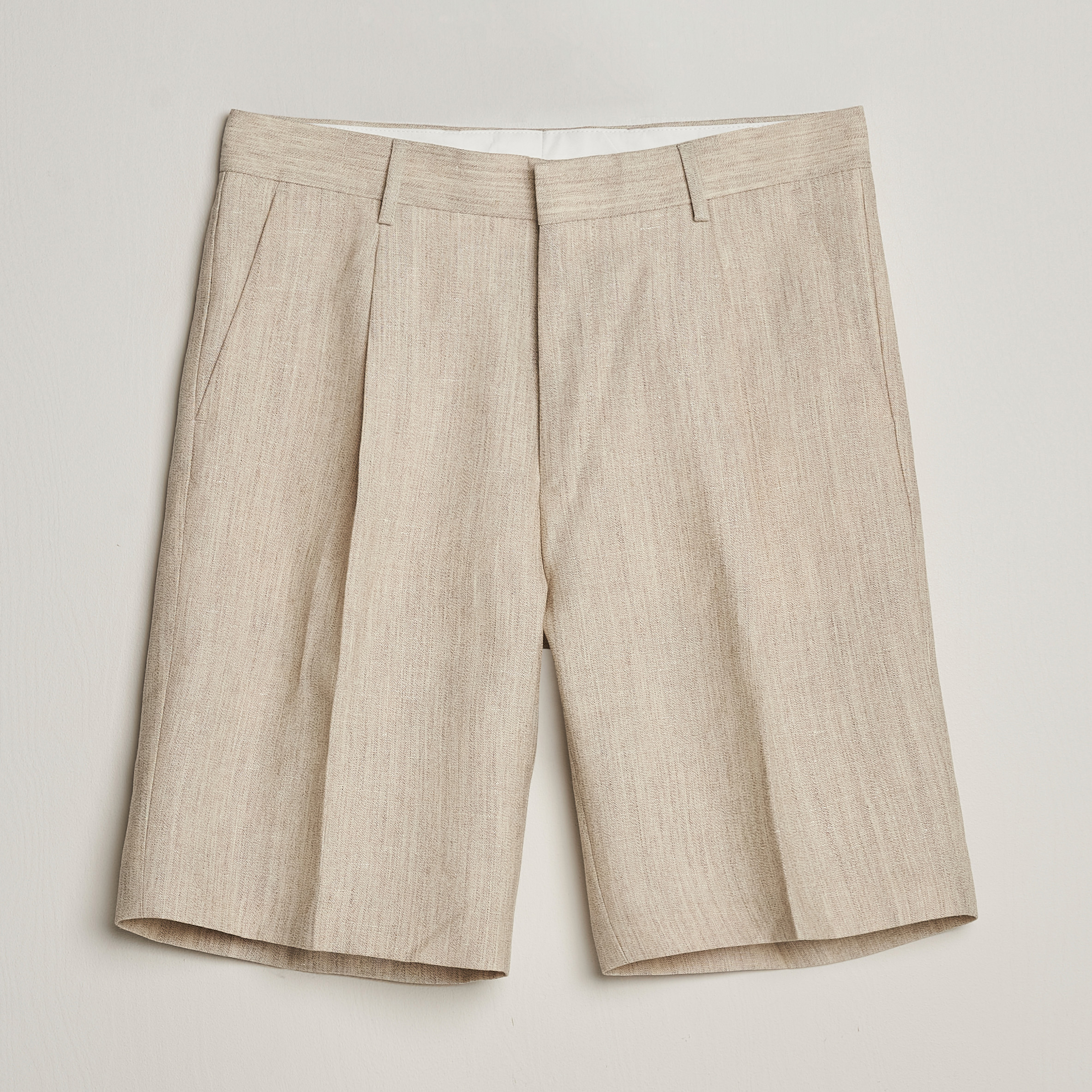 Tiger of Sweden Tulley Wool/Linen Canvas Shorts Natural White bei Care of C
