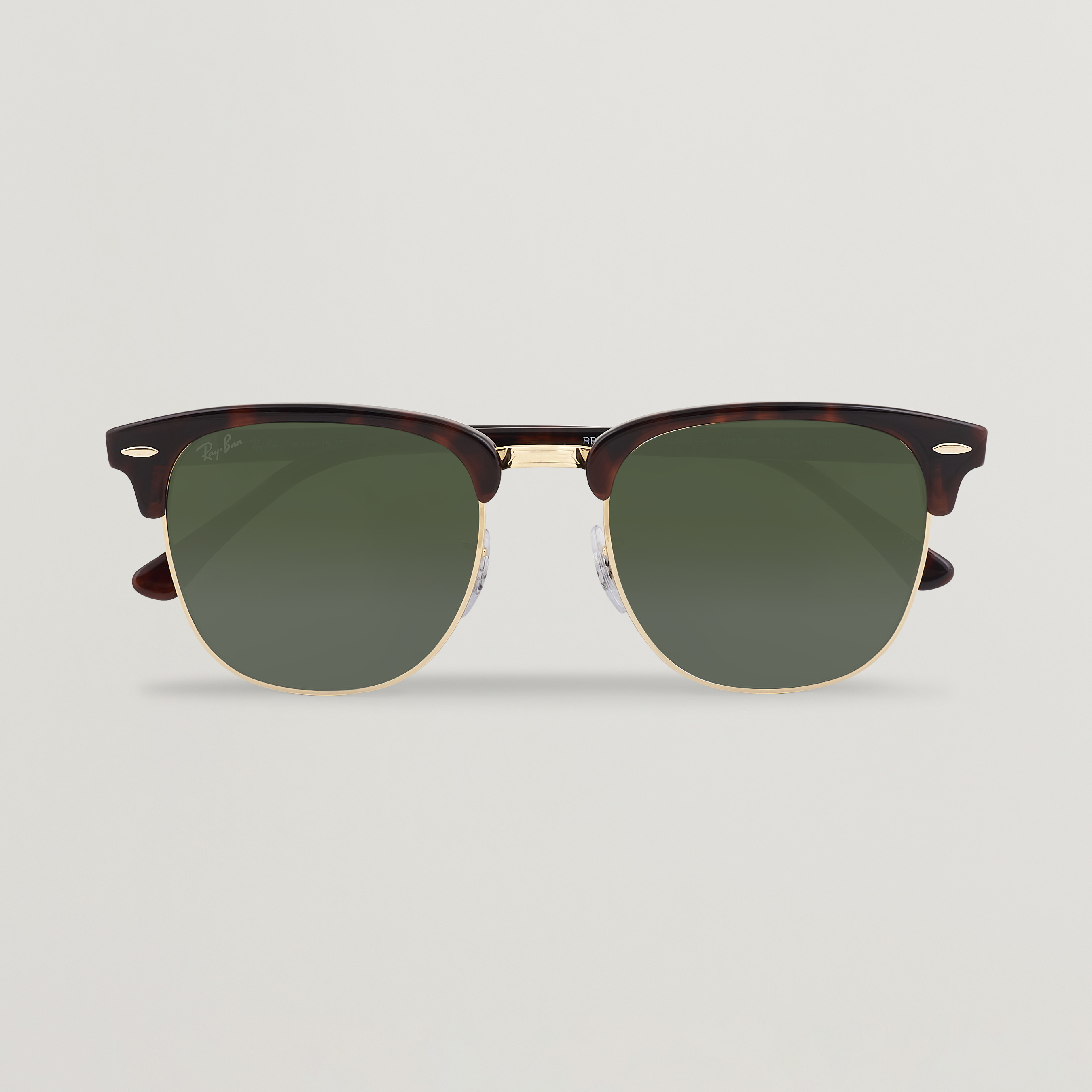 Ray-Ban Clubmaster Sunglasses Mock Tortoise/Crystal Green bei Care of Carl