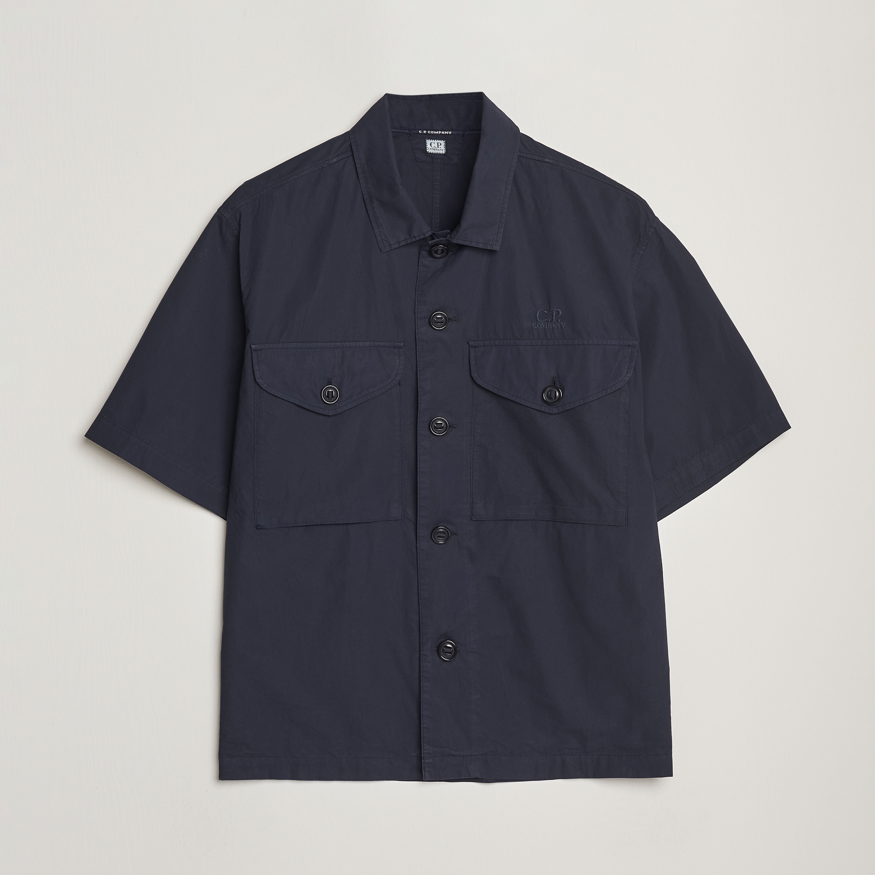 C.P. Company Short Sleeve Popline Shirt Navy bei Care of Carl