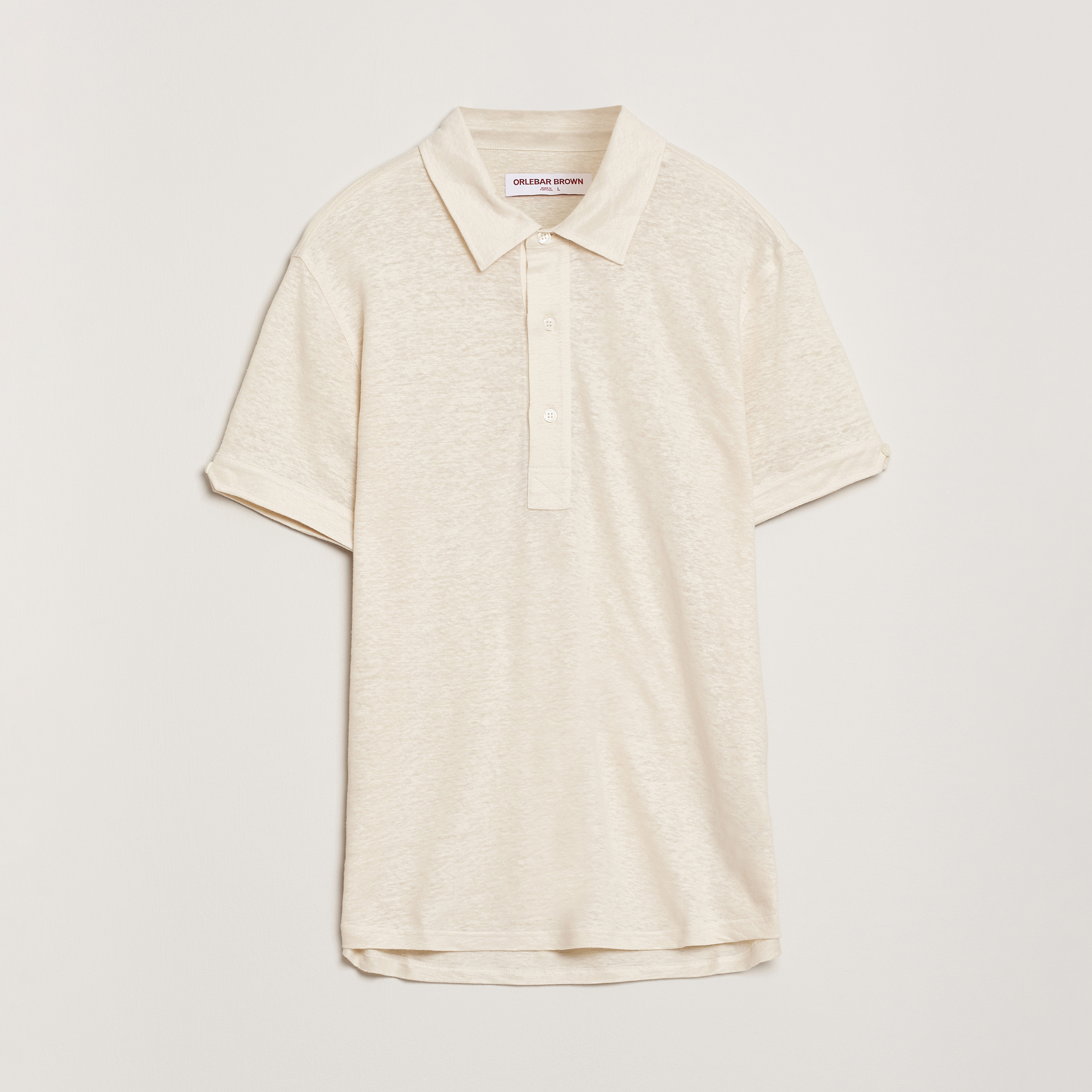 Orlebar Brown Sebastian Linen Polo Latte bei Care of Carl