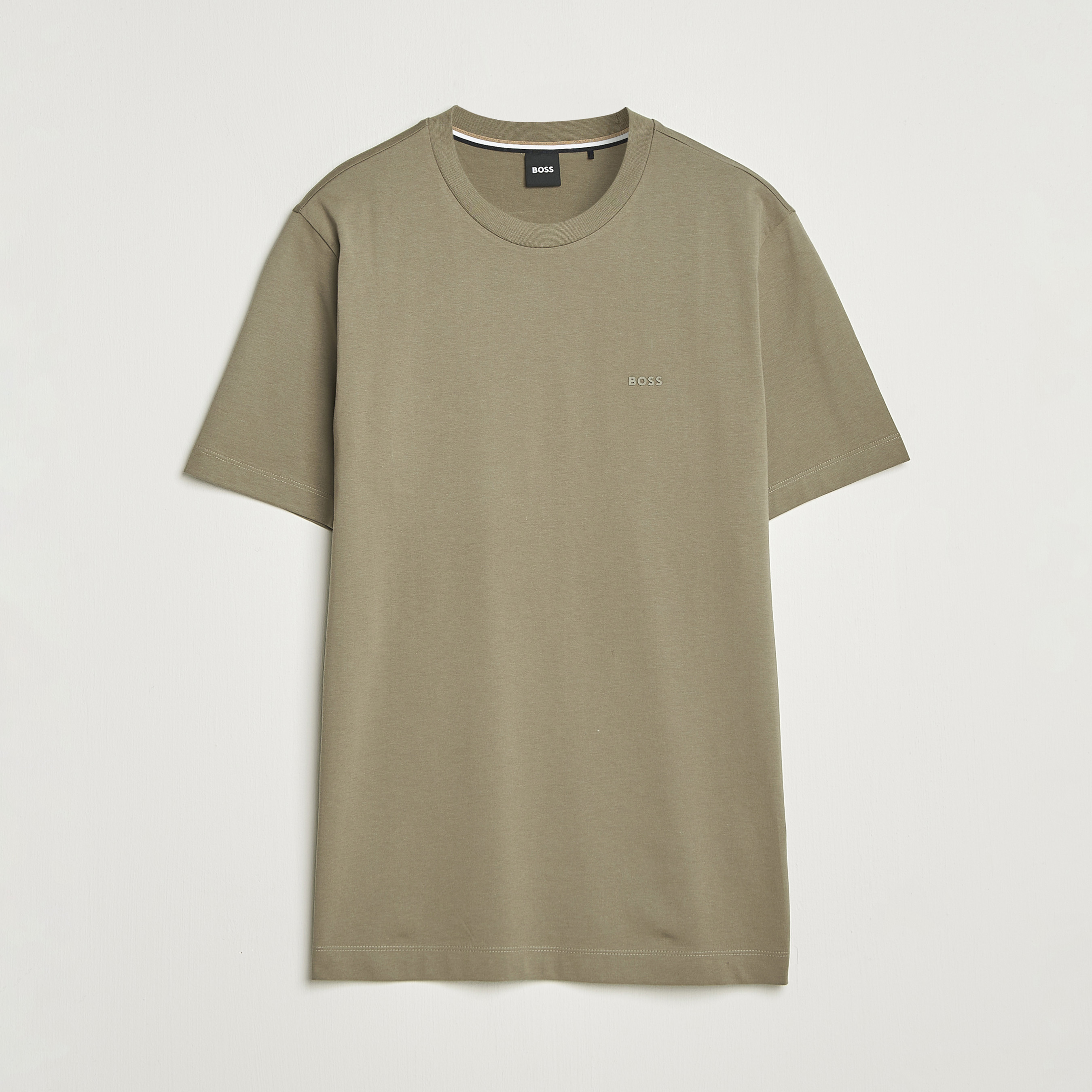 BOSS BLACK Thompson Crew Neck T-Shirt Open Green bei Care of Carl