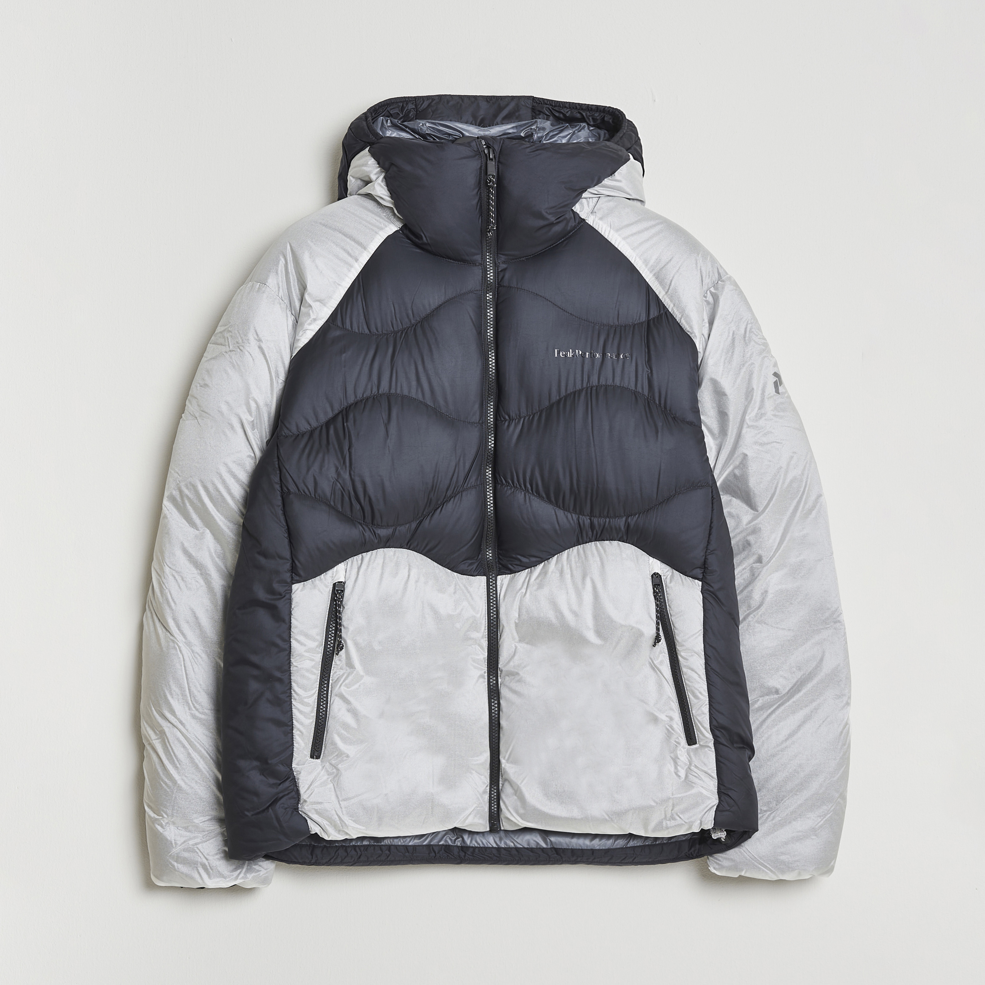 Peak Performance Helium Diamond Fused Hooded Down Jacket Black/Antarctica b