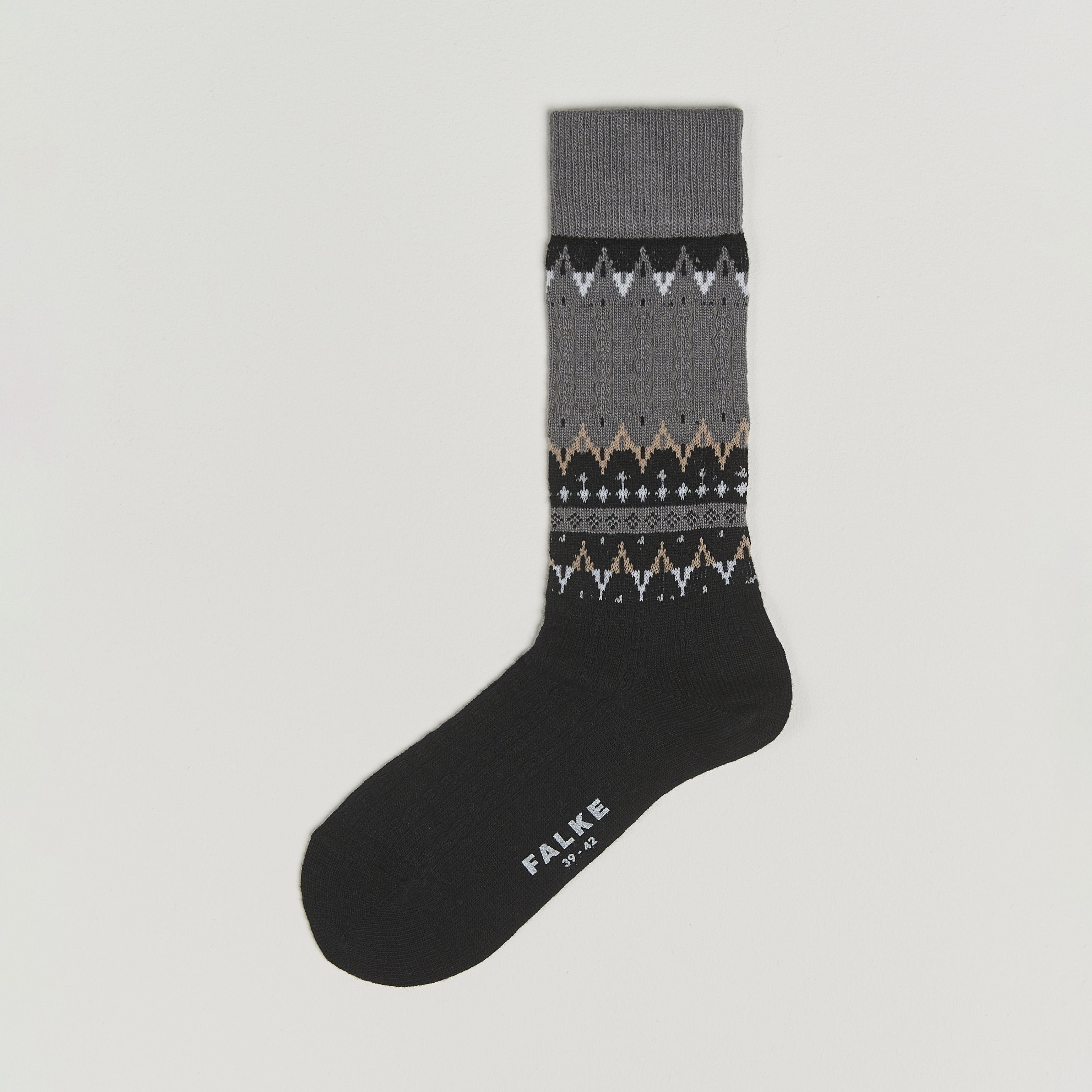Falke Falke Norseman Fairisle Sock Flanell Grey bei Care of Carl