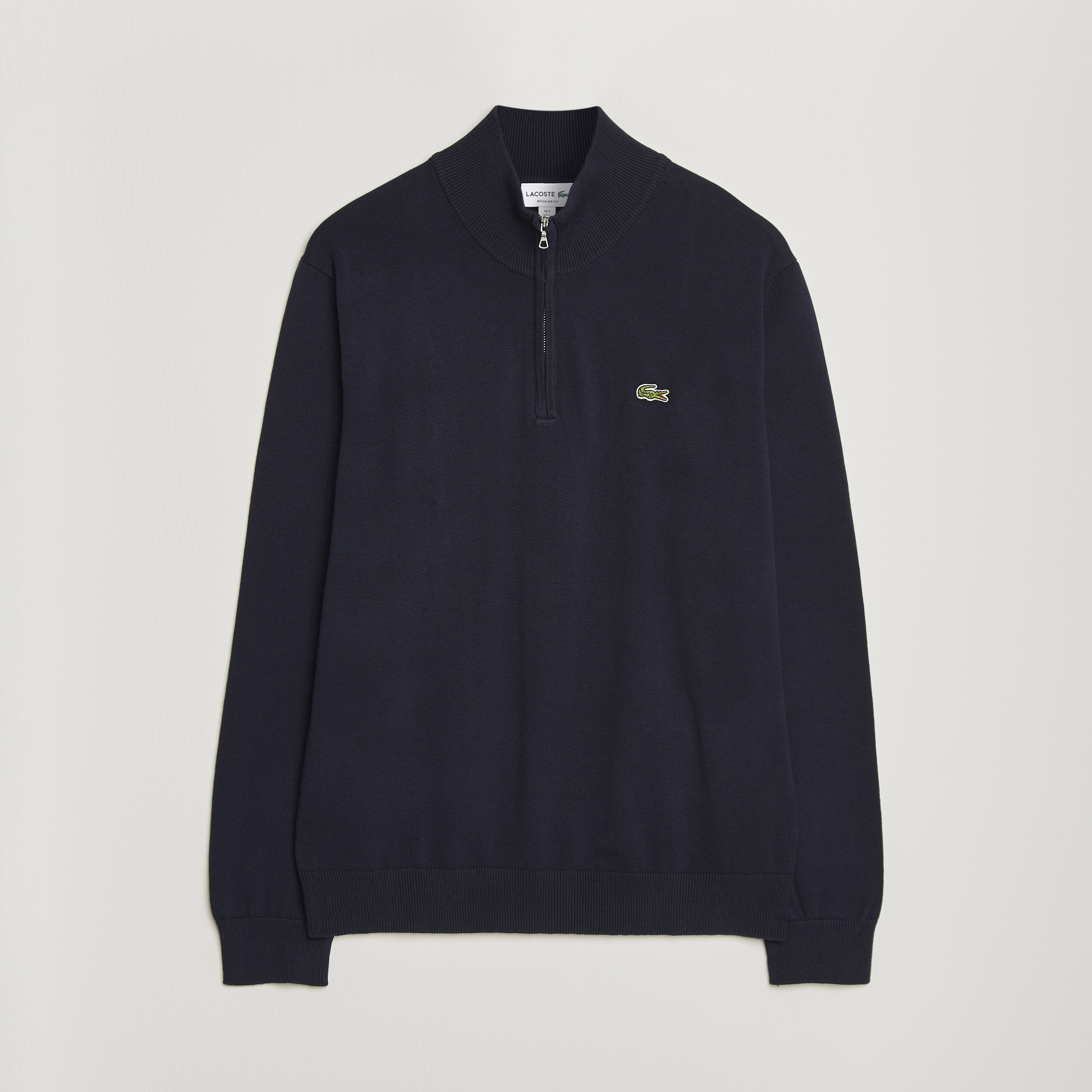 Lacoste Cotton Knitted Half Zip Navy Blue bei Care of Carl