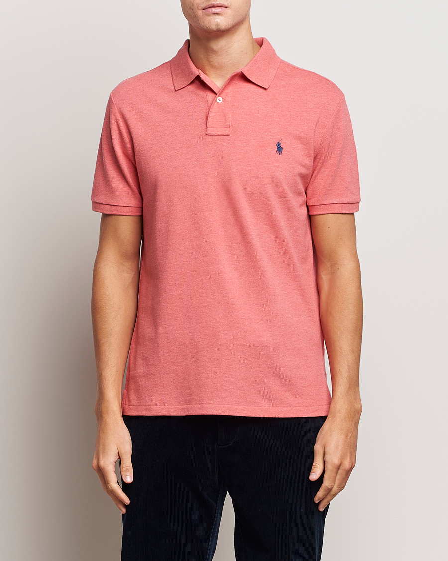 Polo Ralph Lauren Custom Slim Fit Polo Spring Wine Heather bei CareOfCarl.d