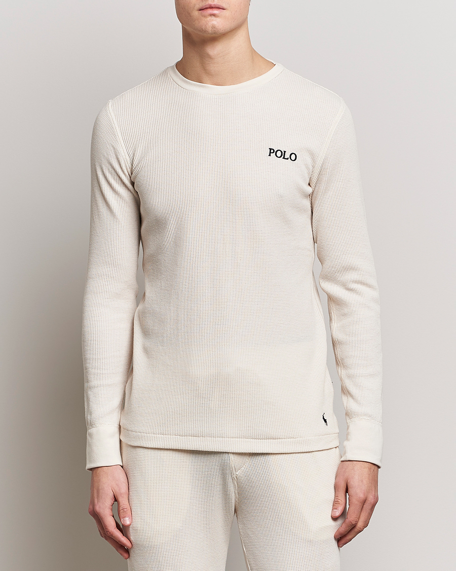 Polo Ralph Lauren Waffle Long Sleeve Crew Neck Guide Cream Bei Careofcarl D