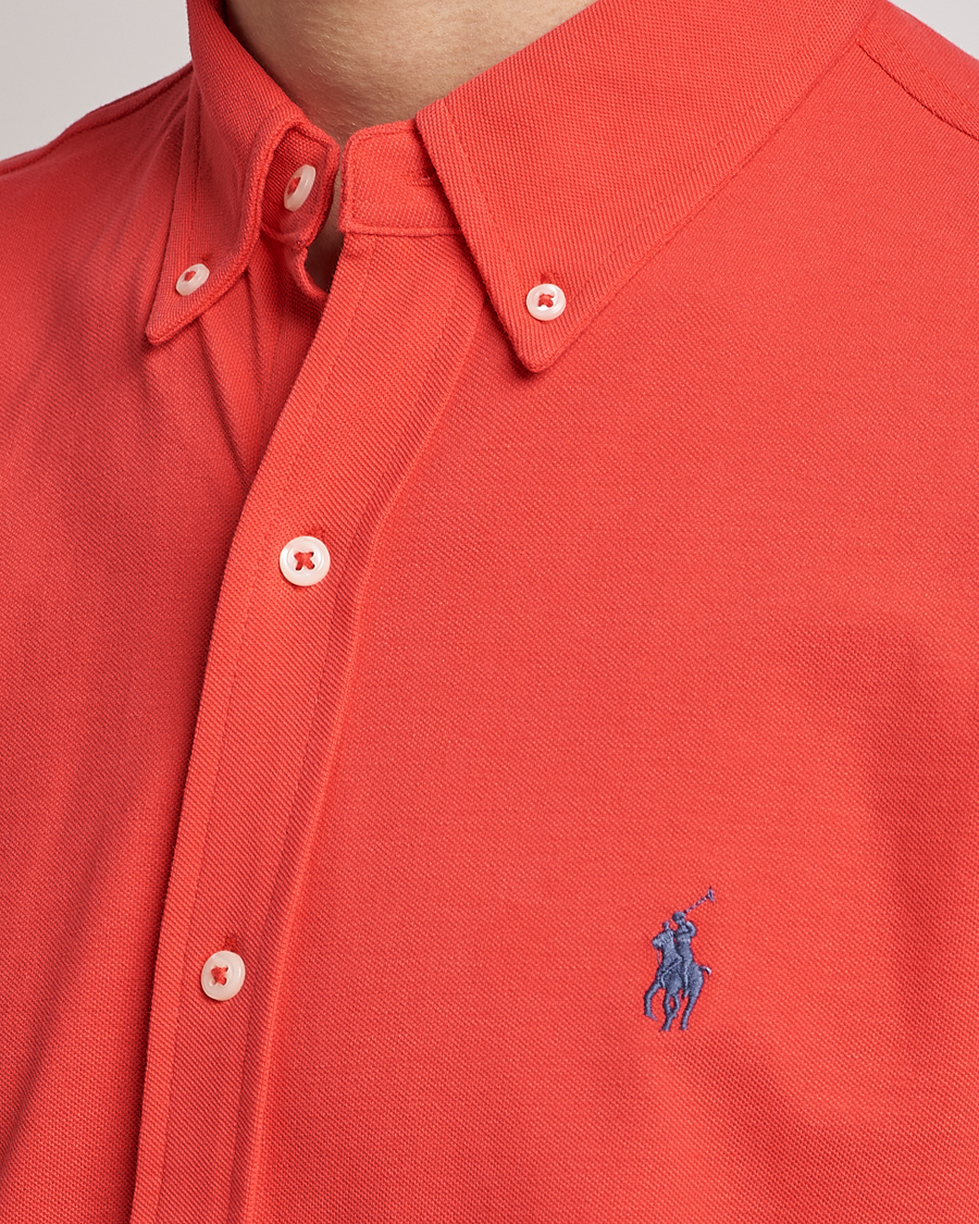 Polo Ralph Lauren Featherweight Mesh Short Sleeve Shirt Red Reef Bei Careof