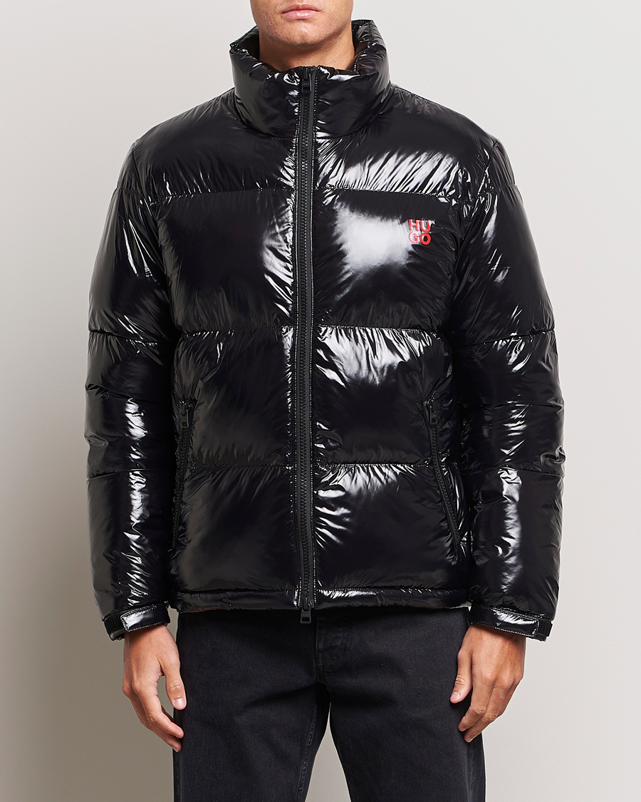 HUGO Biron Glossy Down Jacket Black bei CareOfCarl.de